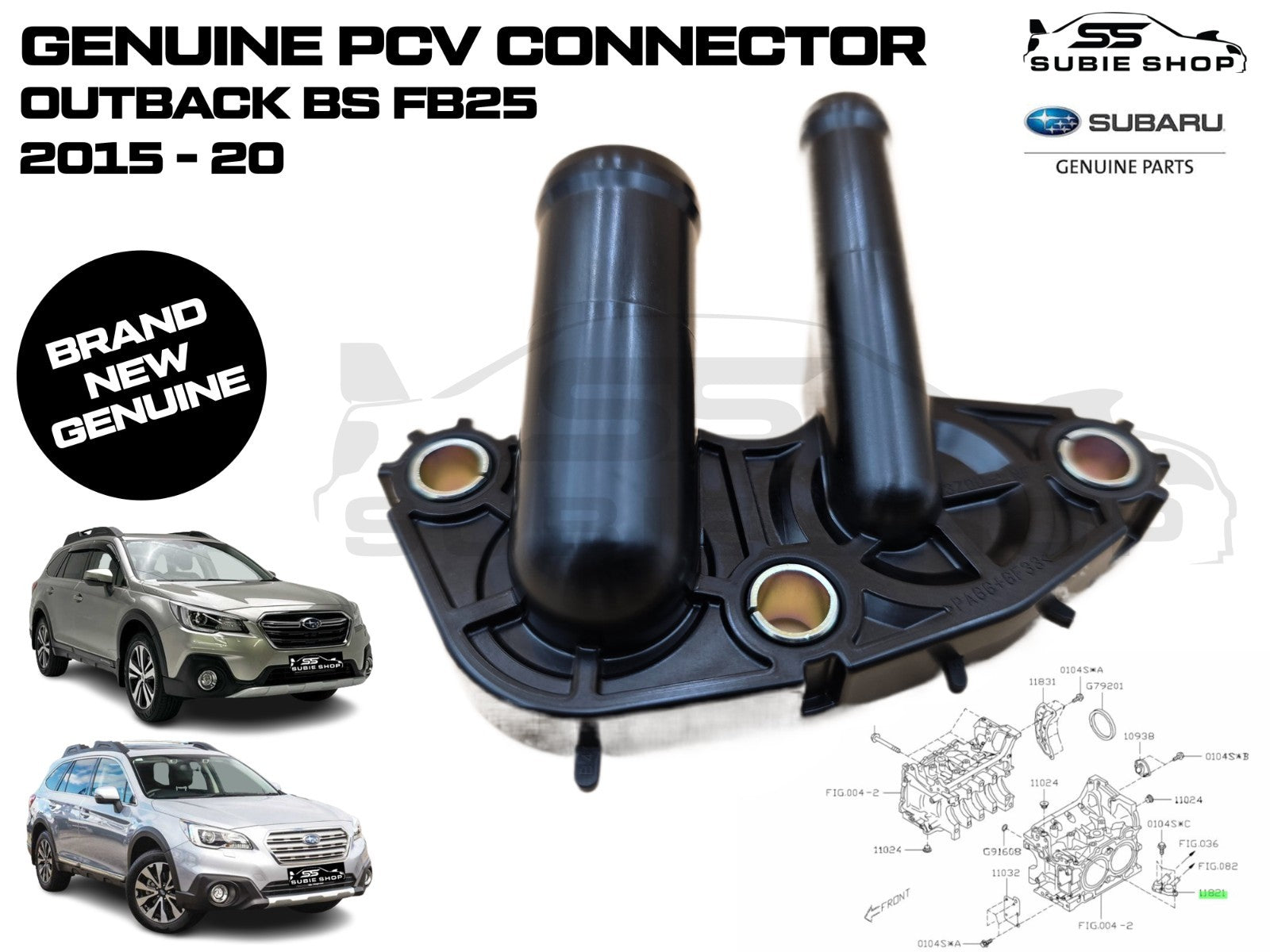 Genuine Oem Subaru Outback Bs Fb25 2015 20 Pcv Hose Pipe Coolant Conne