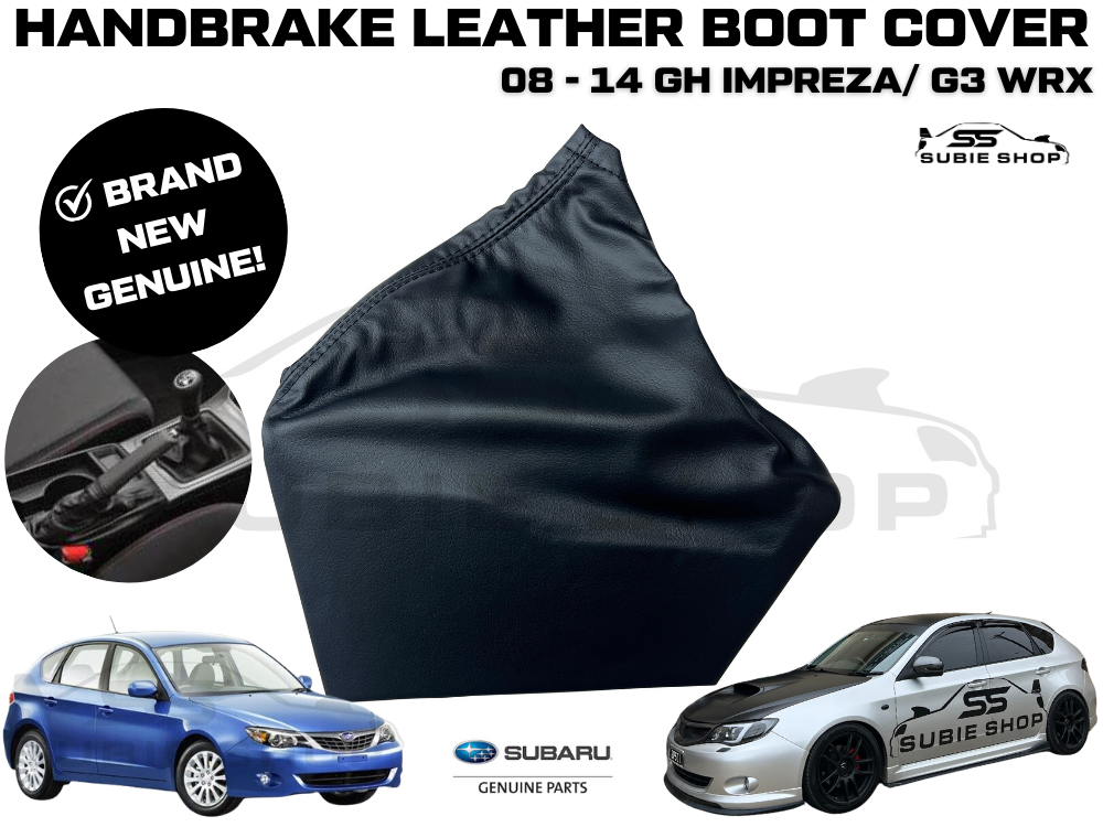 Genuine Subaru Impreza GH WRX STi G3 08 - 14 Black Hand Brake Leather ...