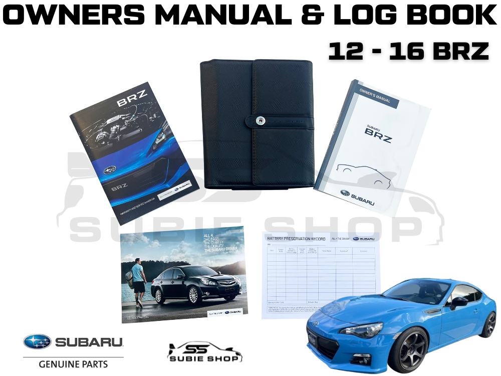 GENUINE Subaru BRZ 12-16 Factory Owners Manual Log Service Book Wallet ...