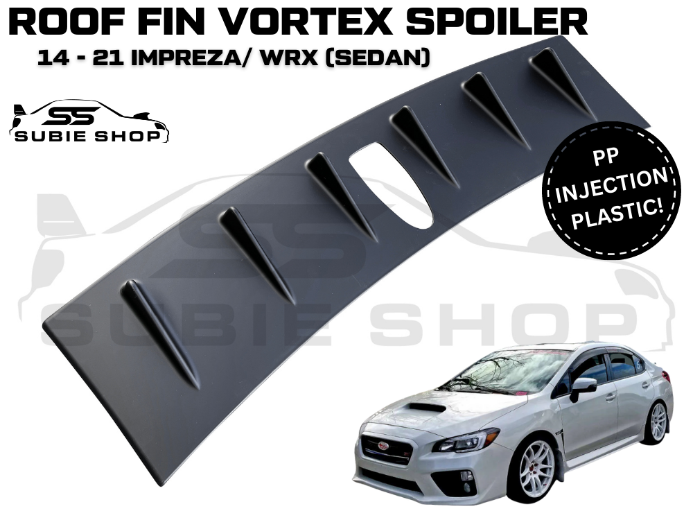 JDM PP Rear Roof Spoiler Fin Vortex Generator For 14 - 21 Subaru Impre ...