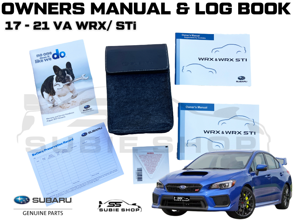 GENUINE Subaru WRX STi 17-21 VA Factory Owners Manual Log Book Wallet ...