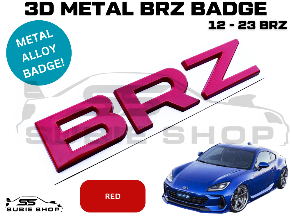 Metal 'BRZ' Rear Tailgate 3D Boot Decal Badge Emblem For 12 - 23 Subar ...