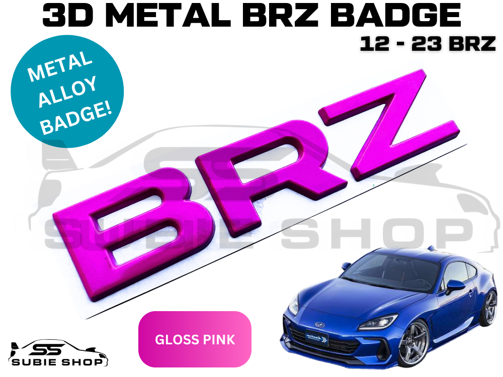 Metal 'BRZ' Rear Tailgate 3D Boot Decal Badge Emblem For 12 - 23 Subar ...
