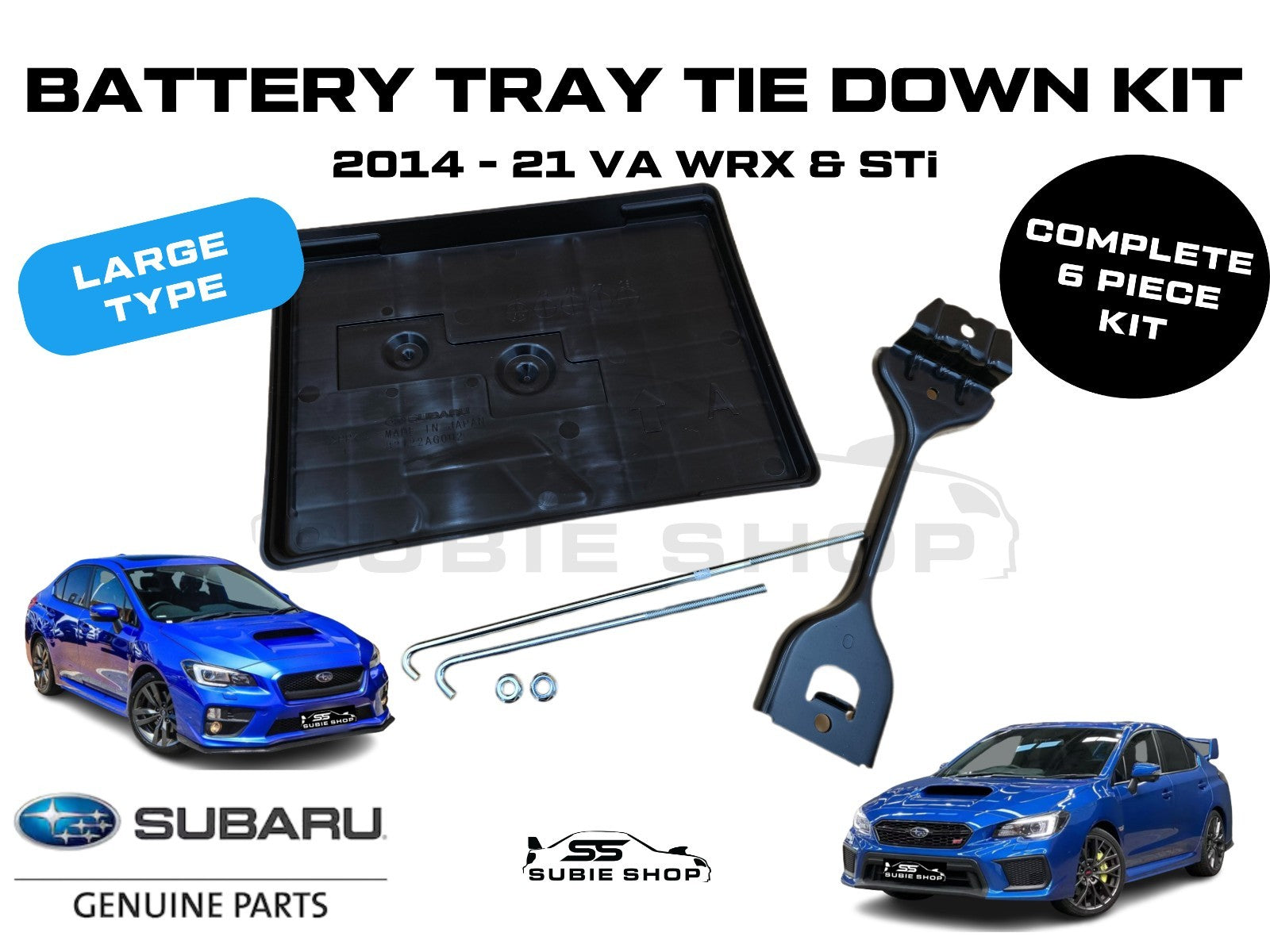 Genuine Subaru VA WRX & STi 2014 - 21 Large Battery Tie Down Tray Clam ...