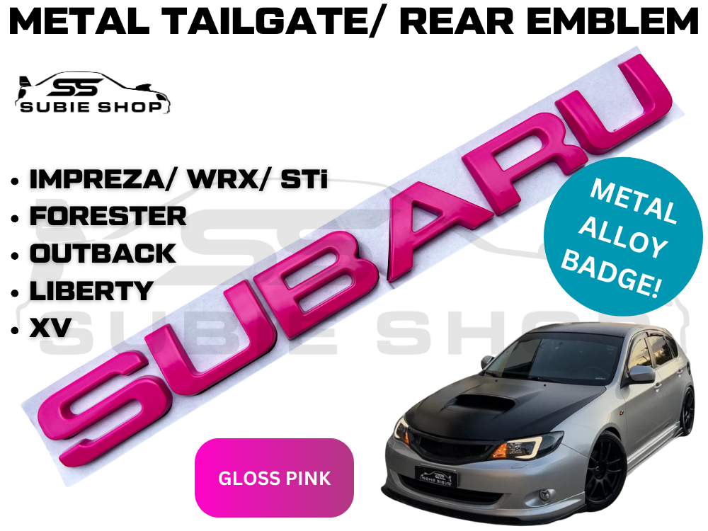 Metal 'SUBARU' Rear Tailgate Decal Badge Emblem For Subaru Impreza WRX ...