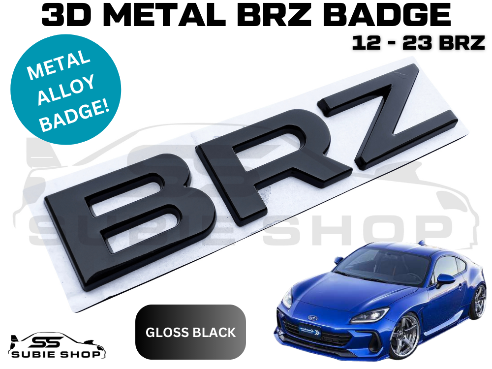 Metal 'BRZ' Rear Tailgate 3D Boot Decal Badge Emblem For 12 - 23 Subar ...
