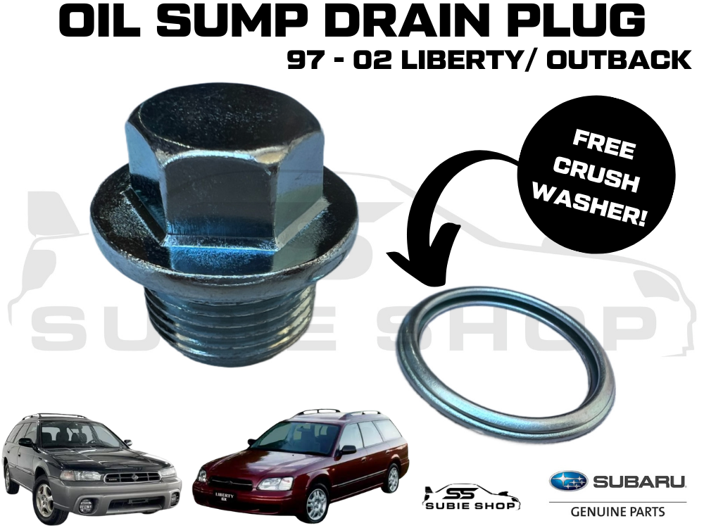 New Genuine Subaru Liberty Outback EJ H6 97 - 02 Sump Drain Plug + Cru ...