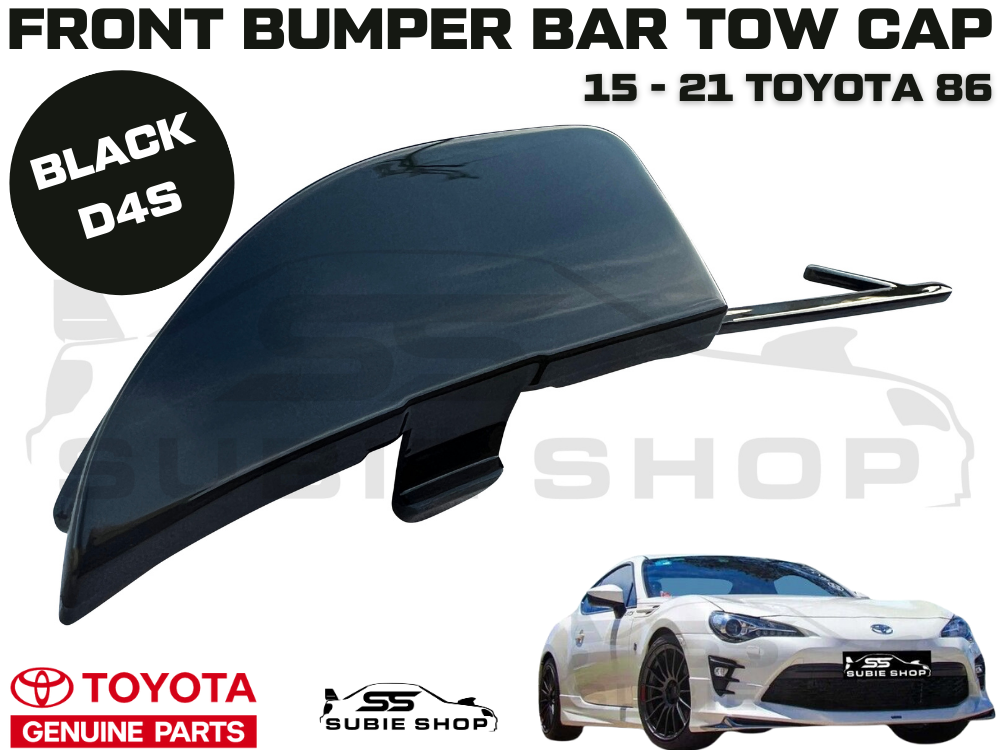 New GENUINE Toyota 86 2015 - 21 Front Bumper Bar Tow Hook Cap Cover Bl ...