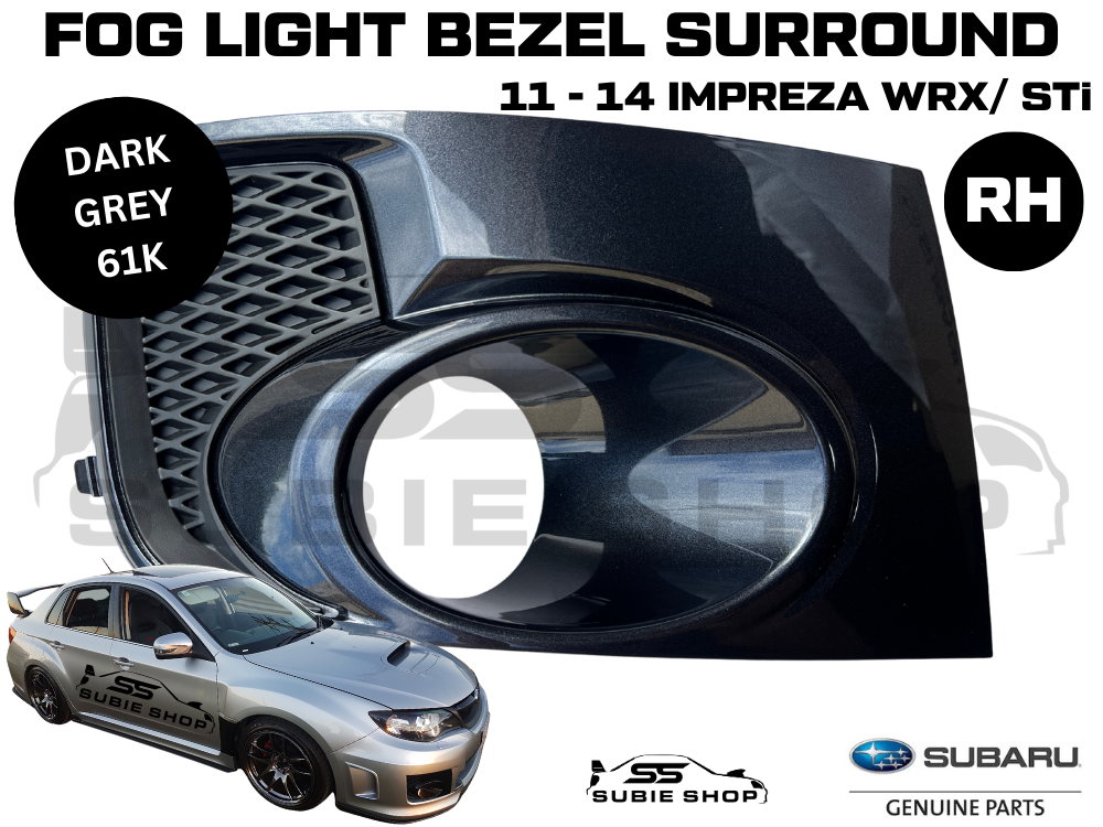 Genuine Subaru Impreza 11-14 WRX STi Fog Light Bezel Cover Surround Gr ...