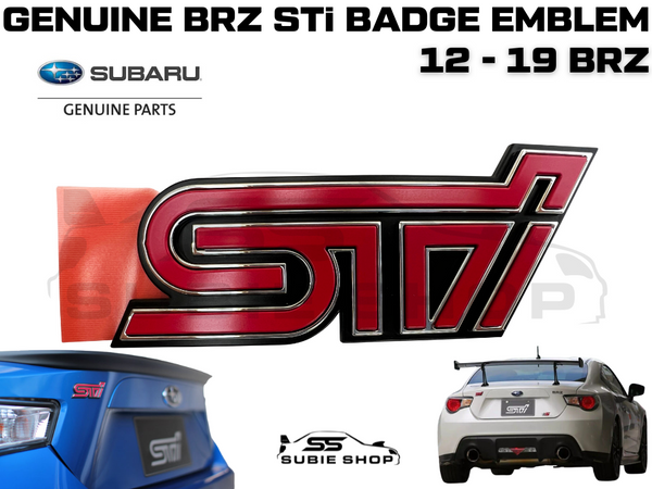 NEW OEM Genuine JDM Subaru BRZ Toyota 86 Red TS STI 13-19 Boot Badge L ...