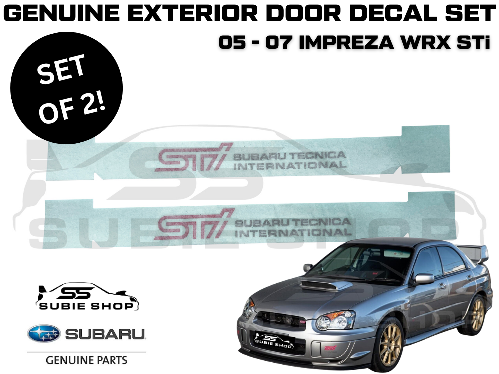 2x NEW Genuine JDM Subaru Impreza WRX STi GD 05-7 Door Badge Logo Stic ...