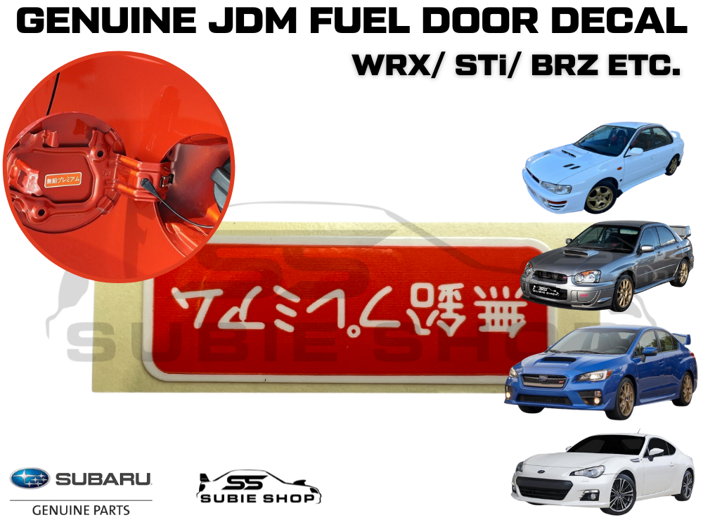 Genuine JDM Subaru Impreza WRX STi BRZ GC8 Fuel Door Badge Logo Sticke ...