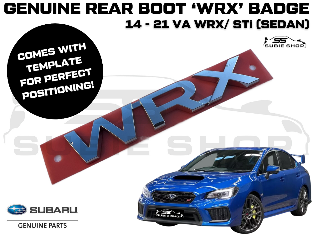 Genuine Subaru VA WRX STi 14-21 Sedan Rear Boot Badge Logo Emblem Chro ...