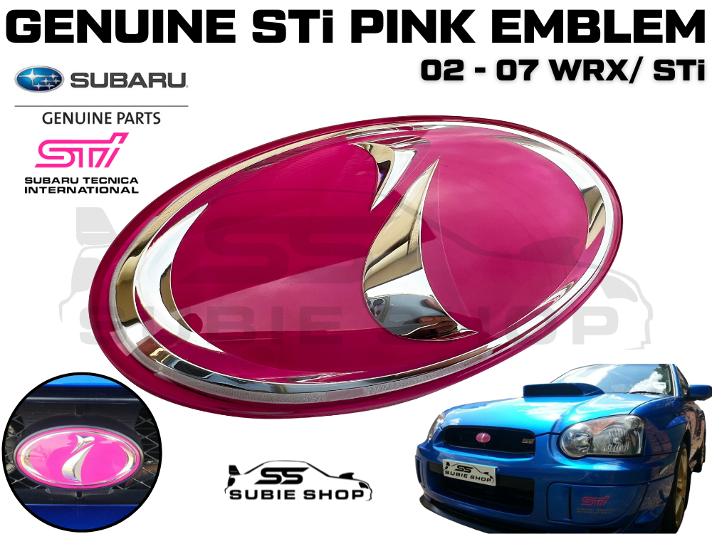 NEW OEM Genuine JDM Subaru Impreza WRX STI 02-07 Pink Front Grille Bad ...