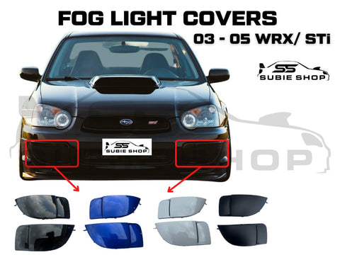 Front Bumper Bar Fog Light Covers For 03 - 05 Subaru Impreza WRX STi B ...