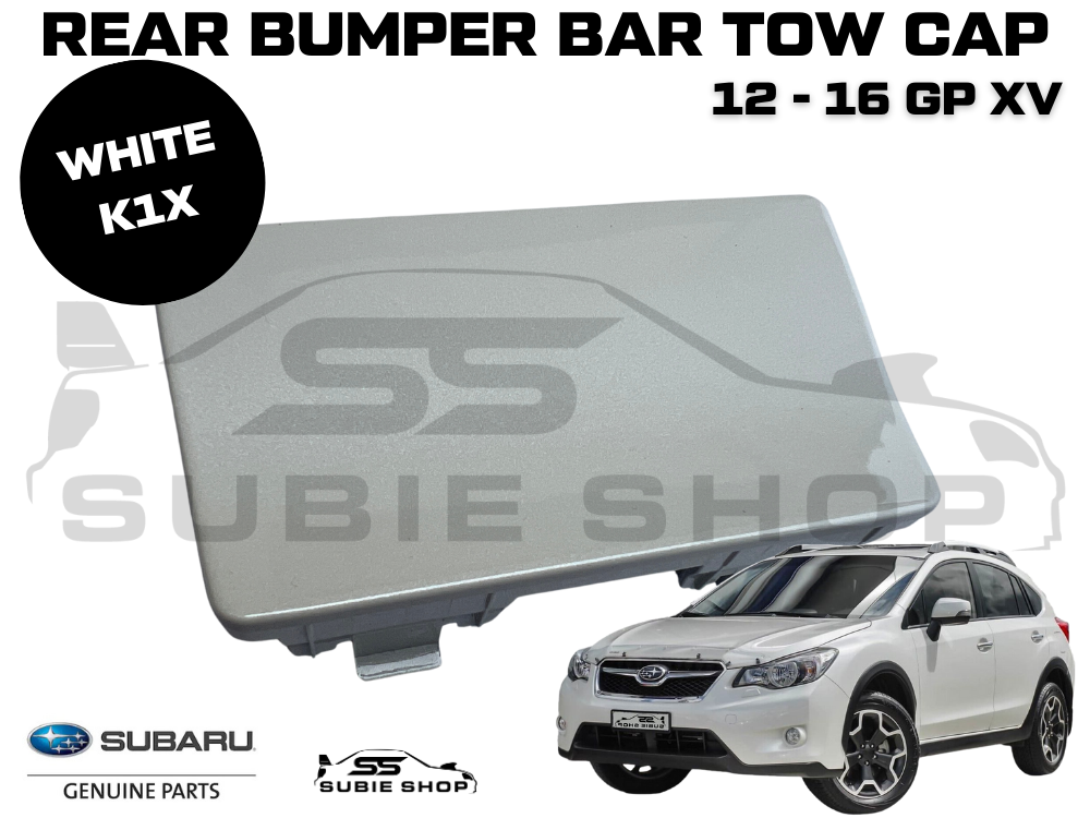 New GENUINE Subaru XV GP 12 - 16 Rear Bumper Bar Tow Mid Cap Cover Whi ...