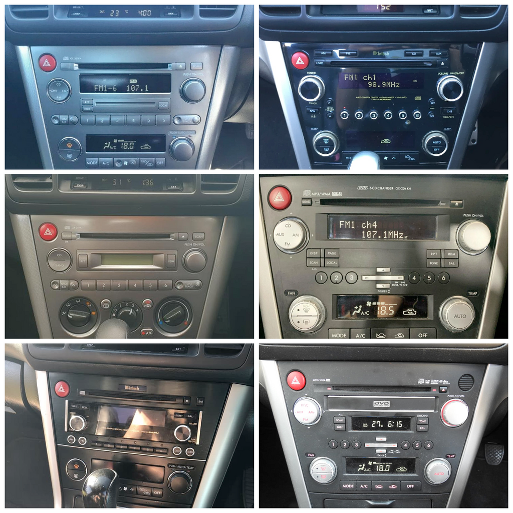Double Din Fascia Stereo Head Unit Kit for Subaru Liberty Outback Gen ...