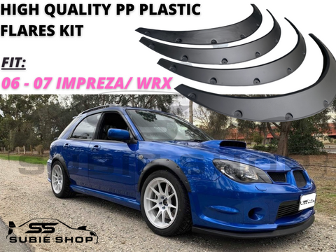 JDM Wheel Arch Fender Flares Kit Wide Body Extensions For 02 - 07 Suba ...