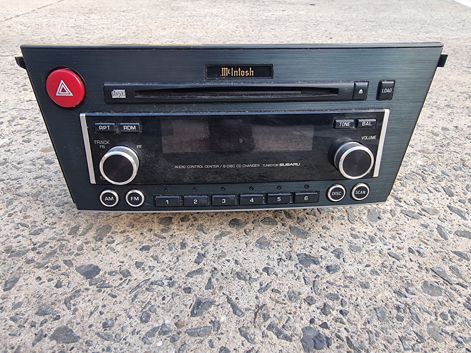 Subaru Liberty GT Gen 4 03 - 06 McIntosh Stereo Head Unit Fascia 6 Sta ...