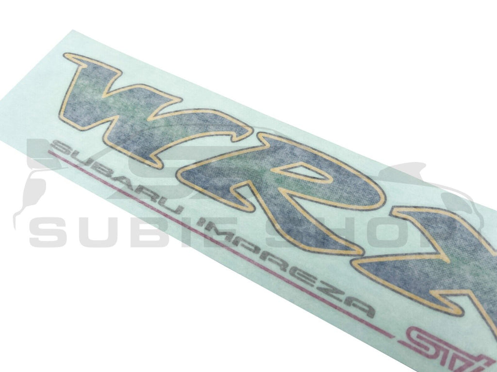 NEW Genuine Subaru Impreza 99 WRX GC8 RA STI Rear Boot Lid Decal Stick ...