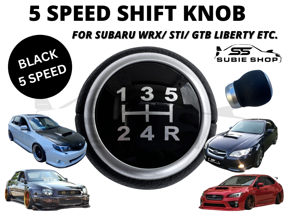 5 Speed Shift Gear Knob For Subaru Impreza WRX STI Liberty GTB Foreste ...