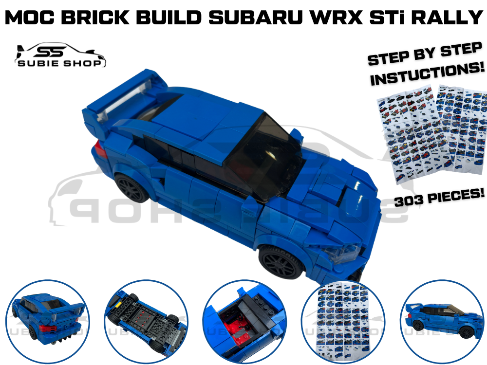 MOC LEGO Car: Subaru WRX STi Championship Rally Model Brick Race Car T ...