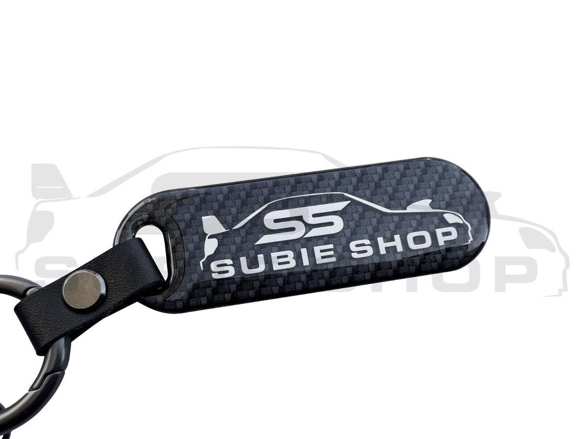 SUBIE SHOP Carbon Key Tag Chain For Subaru Impreza WRX STi Forester BR ...