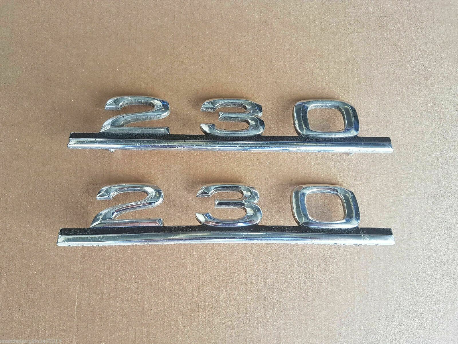 2 X 1965 Vintage Genuine Mercedes Merc Benz Badge Emblem OEM 230 Metal ...