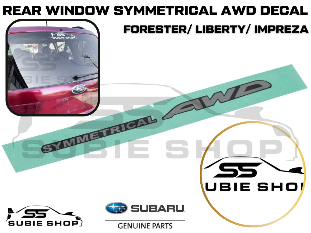GENUINE Subaru Impreza WRX Forester Liberty BRZ Symmetrical AWD Window ...