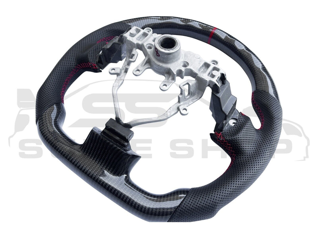 PRE-ORDER - Carbon Fiber Leather Red Stitch Steering Wheel For 08 - 14 ...