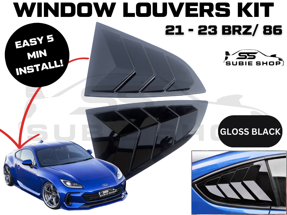 Side Rear Window Louvers Pair Trim For 21 - 23 Subaru BRZ Toyota 86 Gl ...