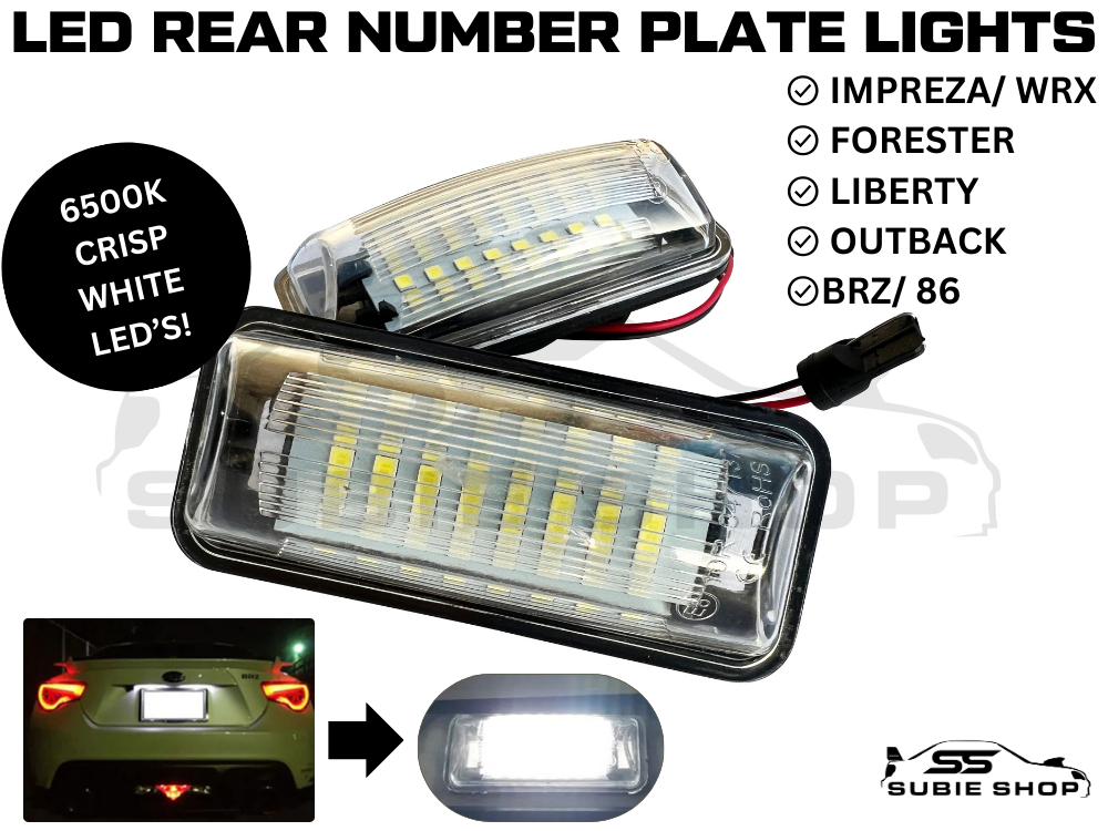 LED Number Plate Replacement Light Kit For Subaru Impreza WRX Forester ...